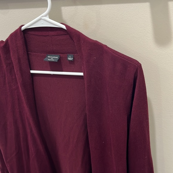 Cyrus | Sweaters | Devotion By Cyrus Burgundy Open Cardigan | Poshmark